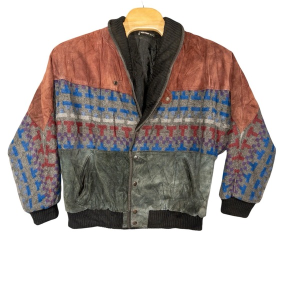 New Fast | Jackets & Coats | Vintage New Fast Leather Navajo Aztec ...